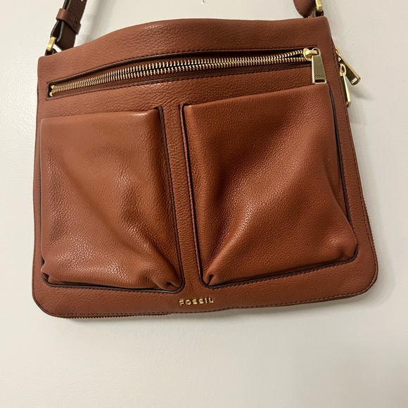 Fossil | Bags | Fossil Brown Crossbody Leather Bag | Poshmark